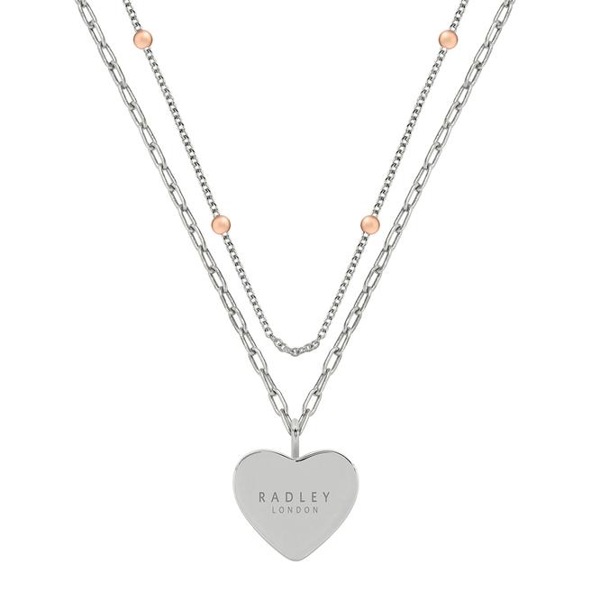 Radley Love Letters Ladies 18ct Rose Gold & Silver Plated Double Layer ...