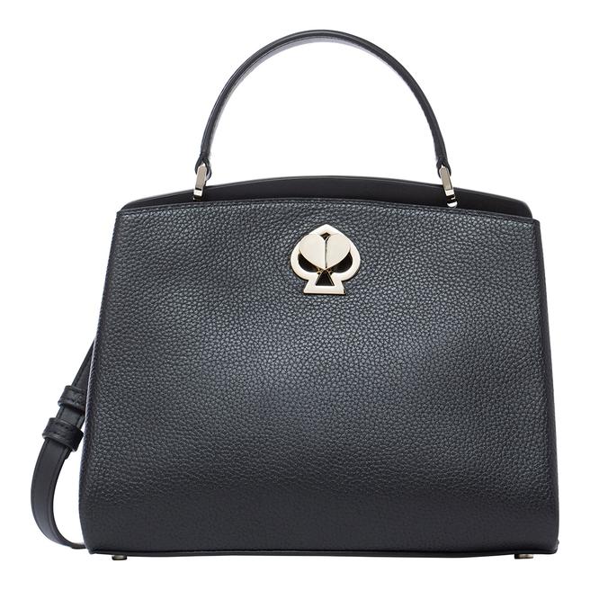 Black Romy Small Leather Satchel - BrandAlley