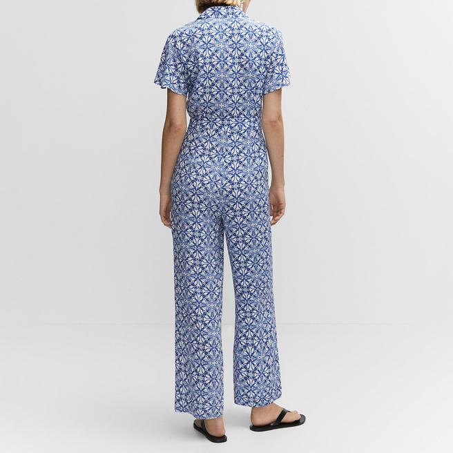 Blue Floral Jumpsuit - BrandAlley