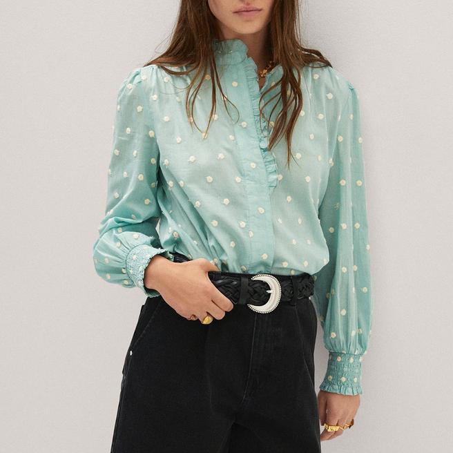 Green Ruffled Blouse - BrandAlley