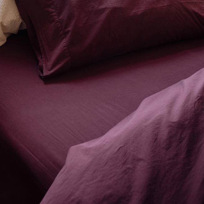 Mulberry King Washed Cotton Fitted Sheet - BrandAlley
