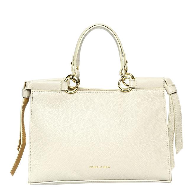 Beige Leather Handbag - BrandAlley