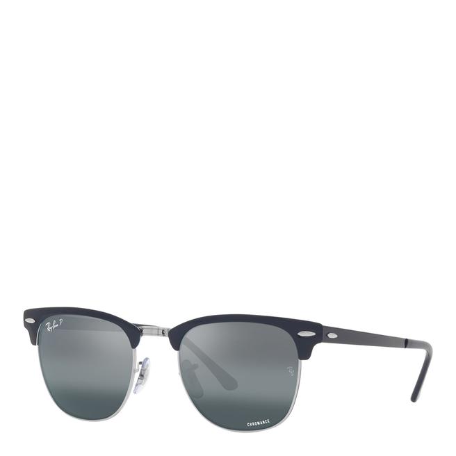 Silver Clubmaster Metal Sunglasses 51mm - BrandAlley