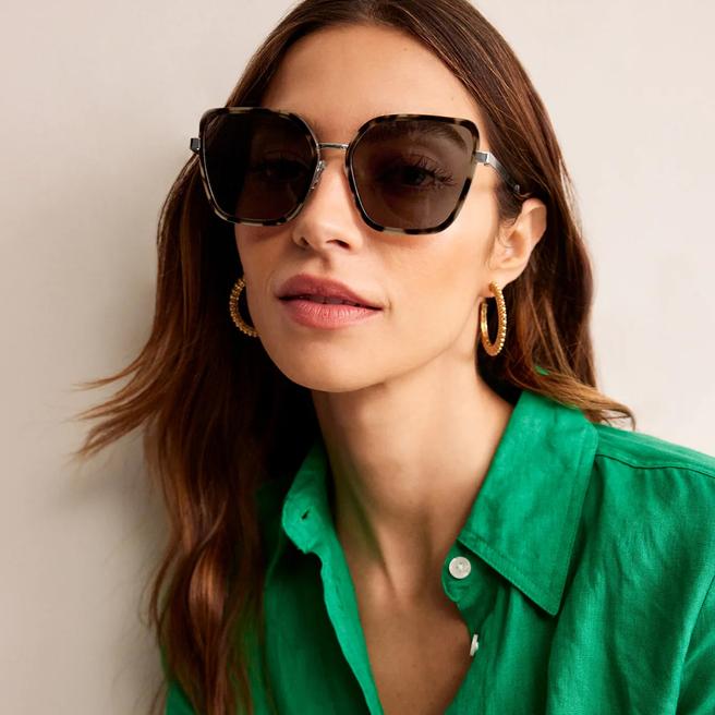 Brown Angular Sunglasses - BrandAlley